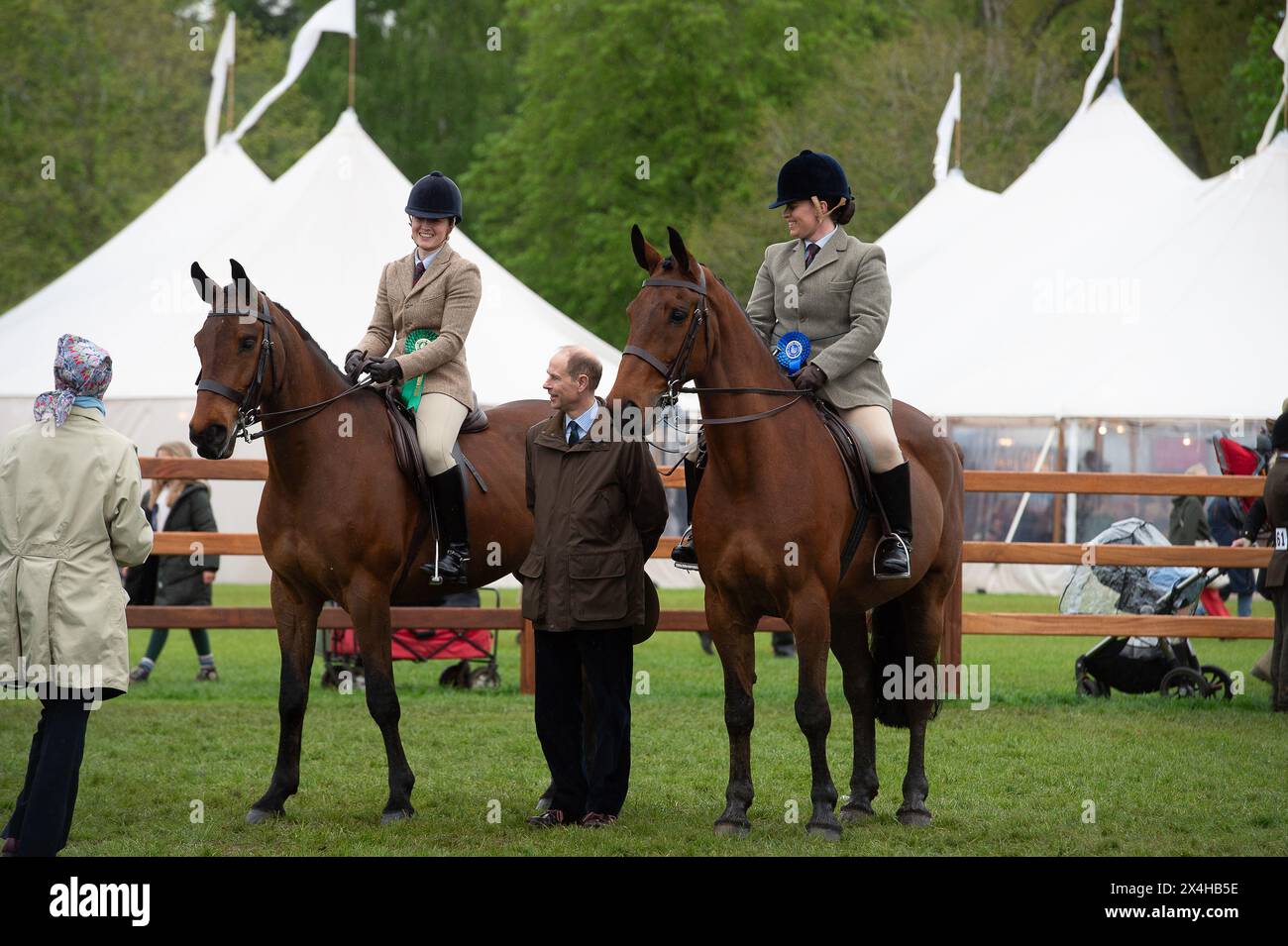 HRH Prince Edward, The Duke of Edinburgh was dressed for the rainy ...