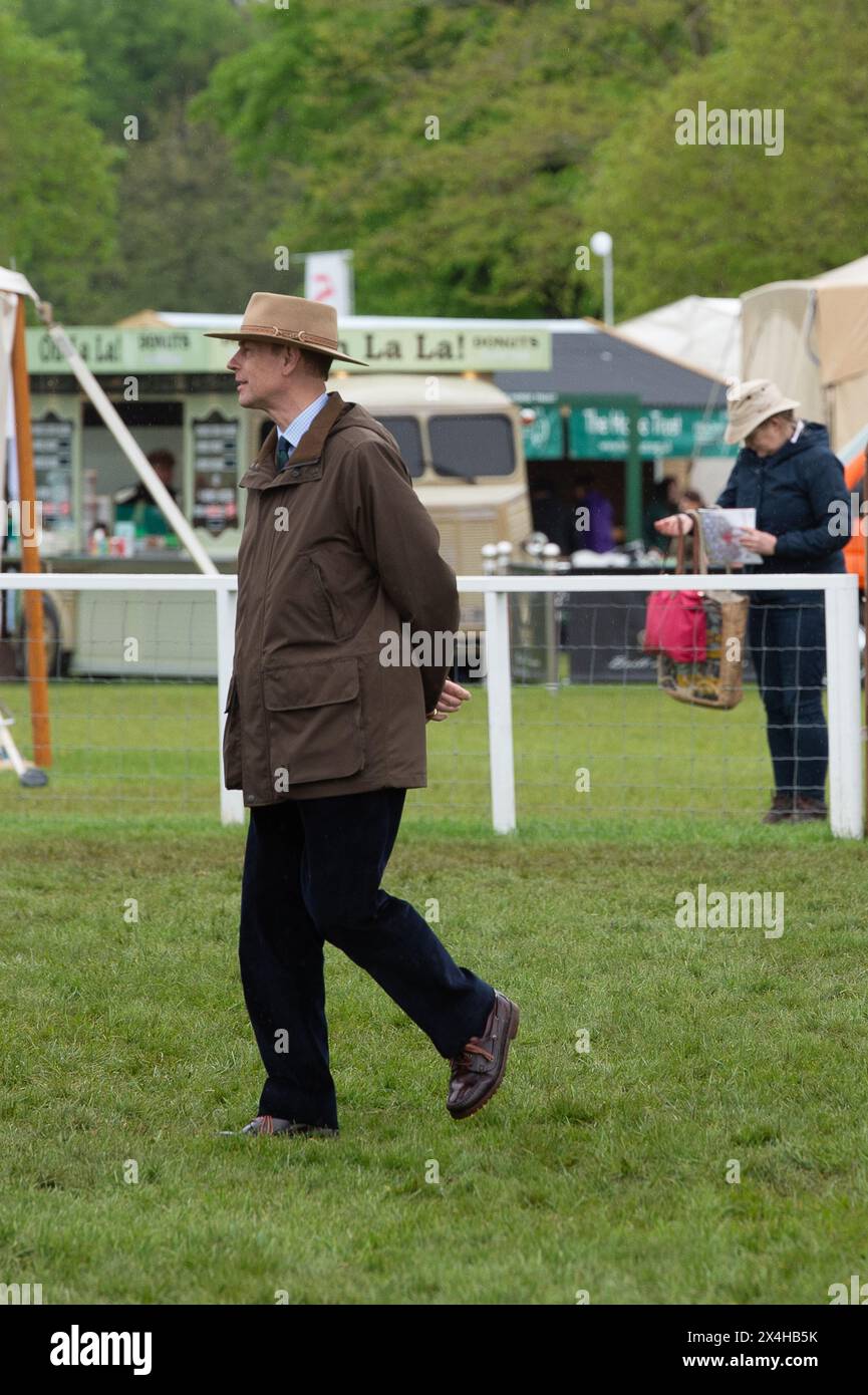 HRH Prince Edward, The Duke of Edinburgh was dressed for the rainy ...