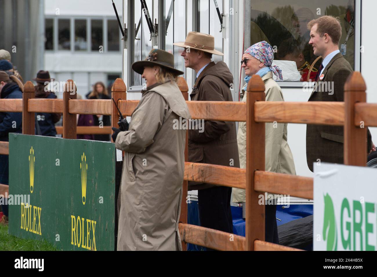 HRH Prince Edward, The Duke of Edinburgh was dressed for the rainy ...