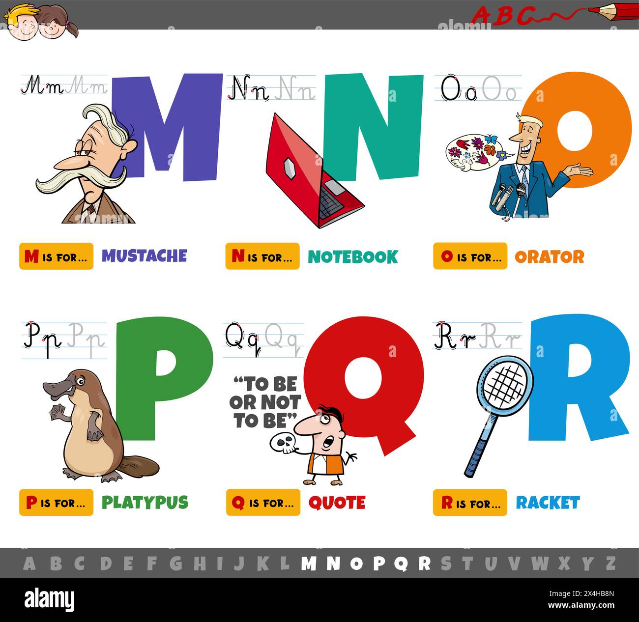 Mustache writing letter Stock Vector Images - Alamy