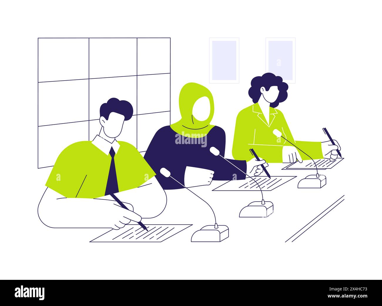 Meeting minutes abstract concept vector illustration Stock Vector Image ...