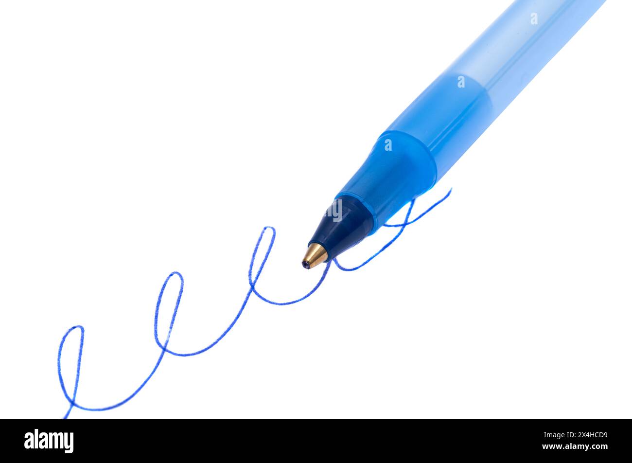 blue pen isolated on white background Stock Photo - Alamy