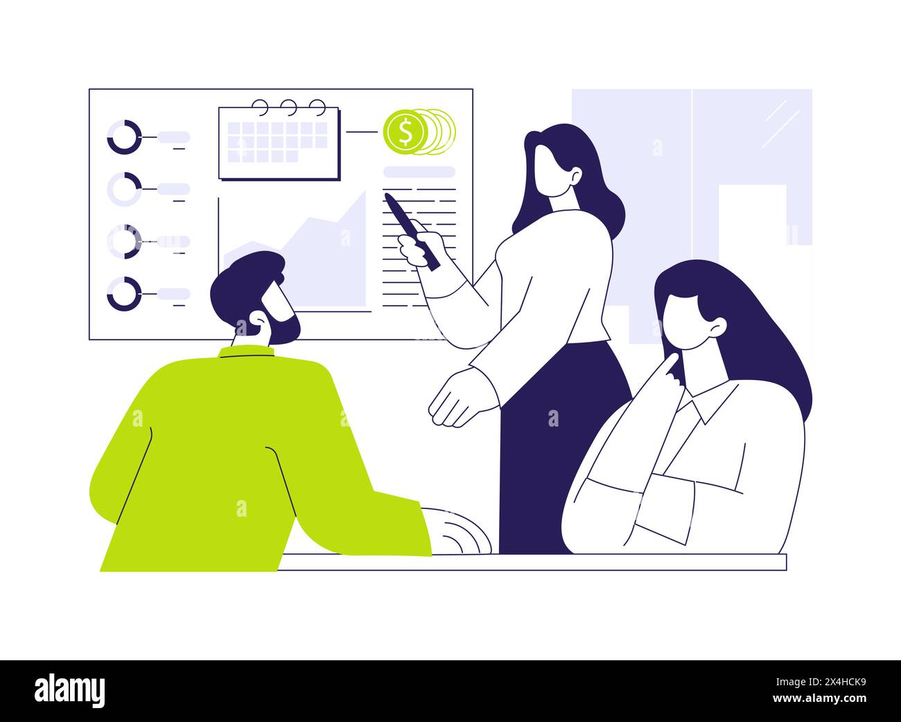 Financial reports abstract concept vector illustration Stock Vector ...