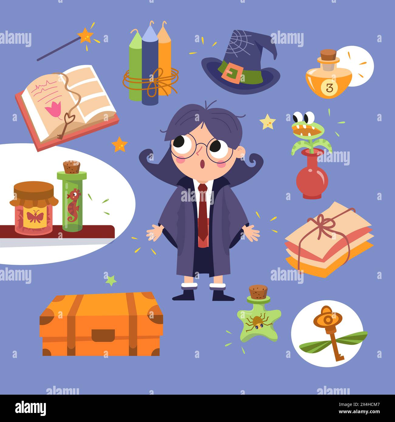 Magic book in woman Stock Vector Images - Alamy