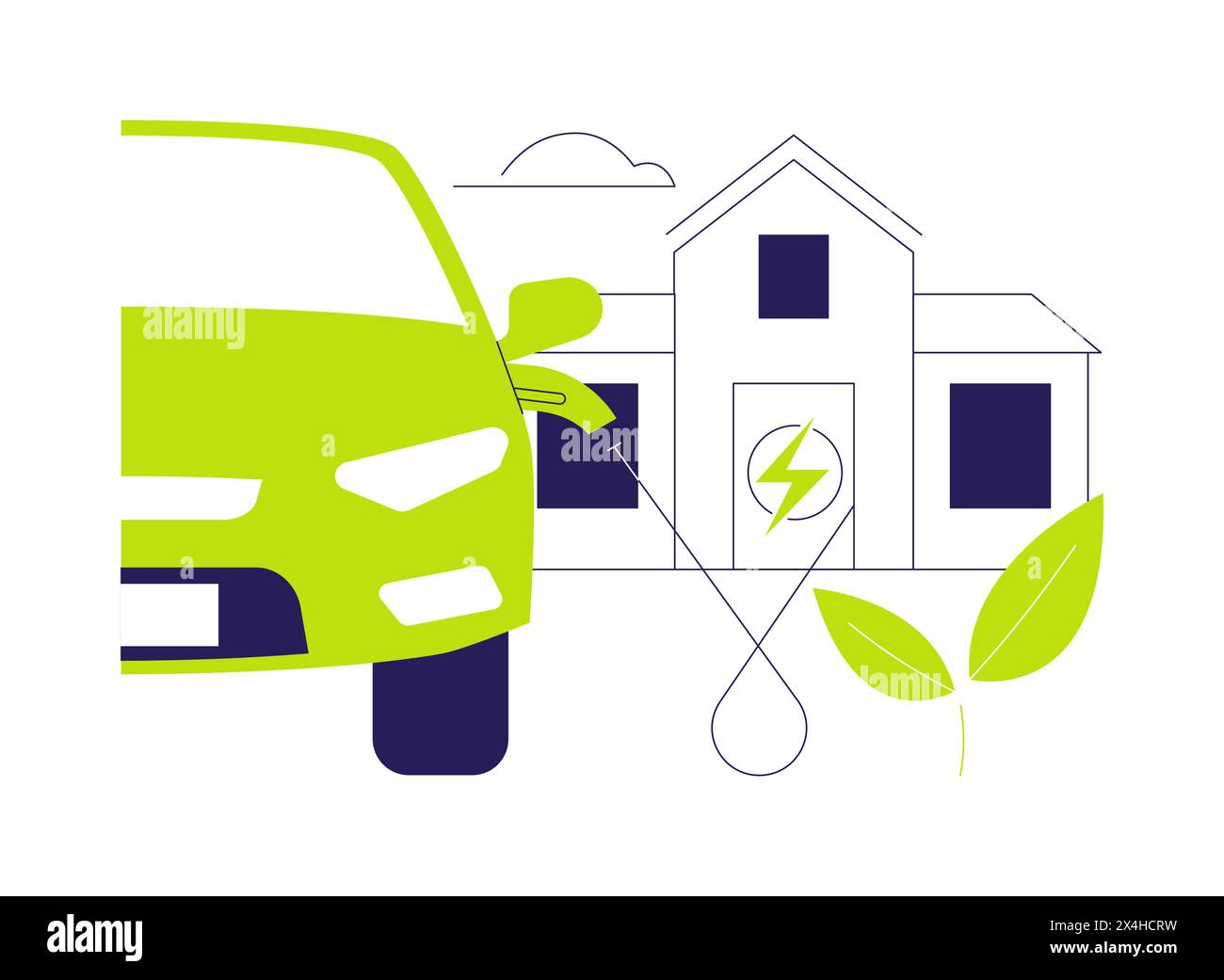 In-home EV charger abstract concept vector illustration Stock Vector ...