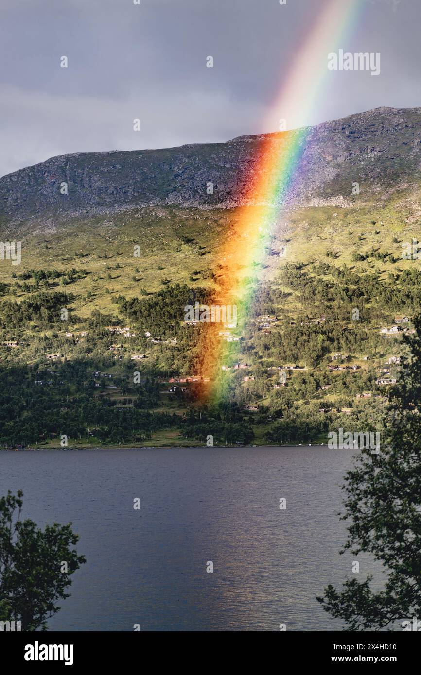 Cabins near scenic fjord in hi-res stock photography and images - Alamy