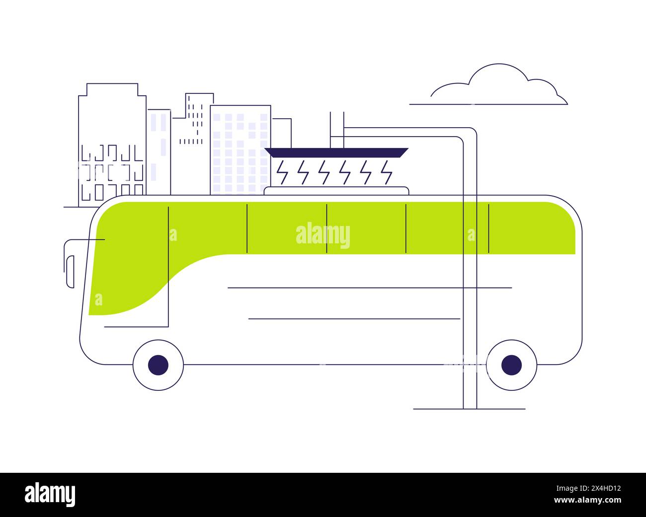 Battery bus abstract concept vector illustration Stock Vector Image ...