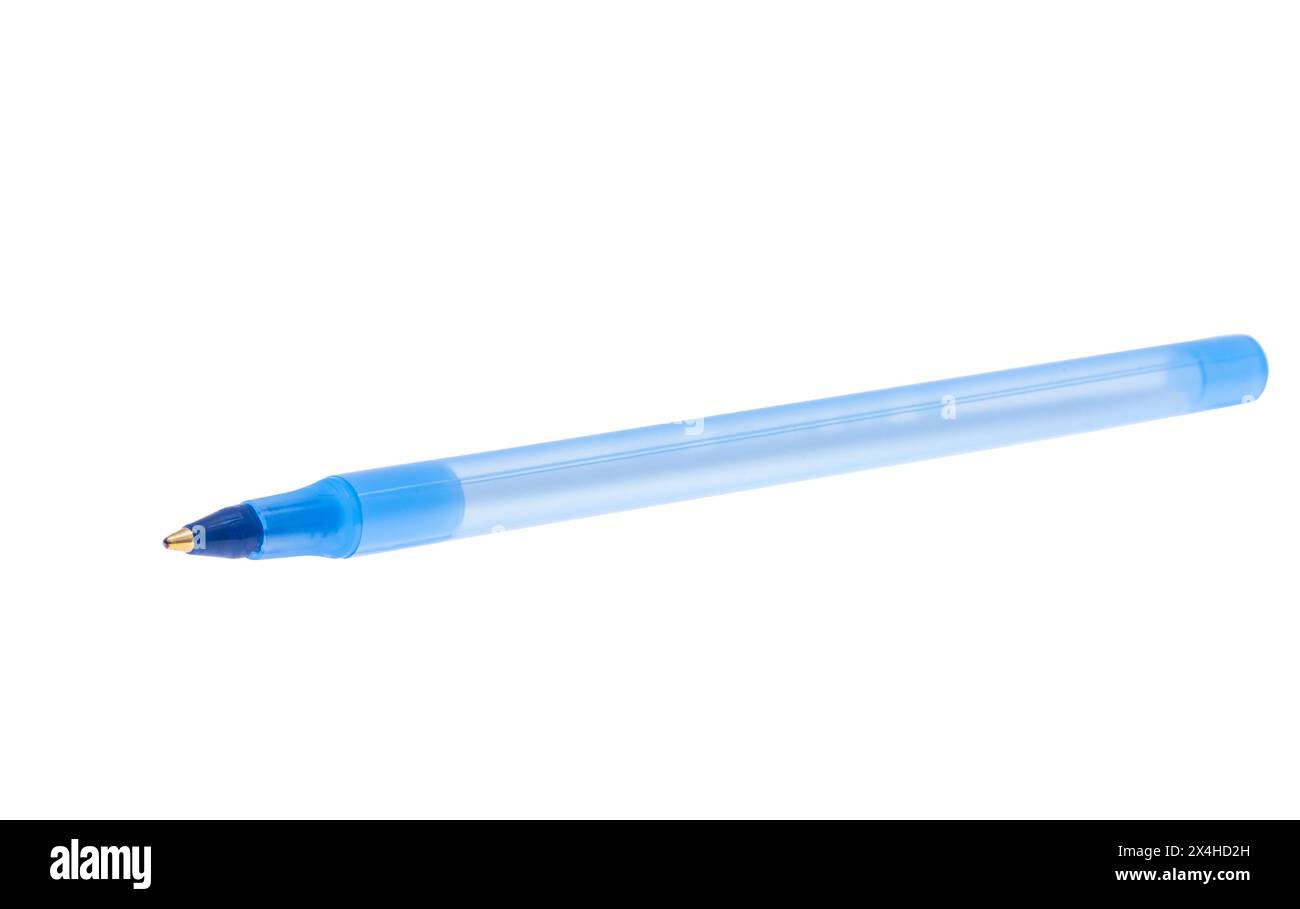 blue pen isolated on white background Stock Photo - Alamy