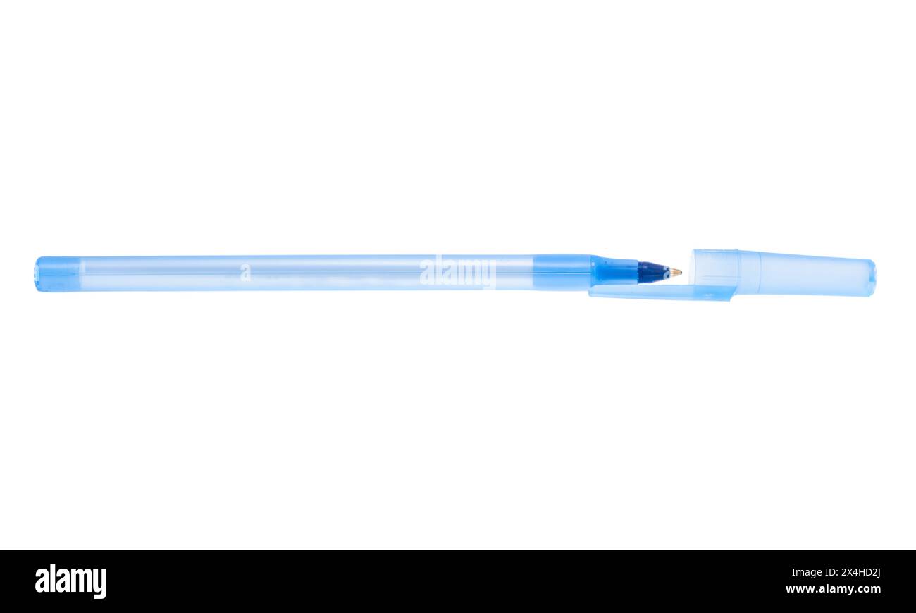 blue pen isolated on white background Stock Photo - Alamy