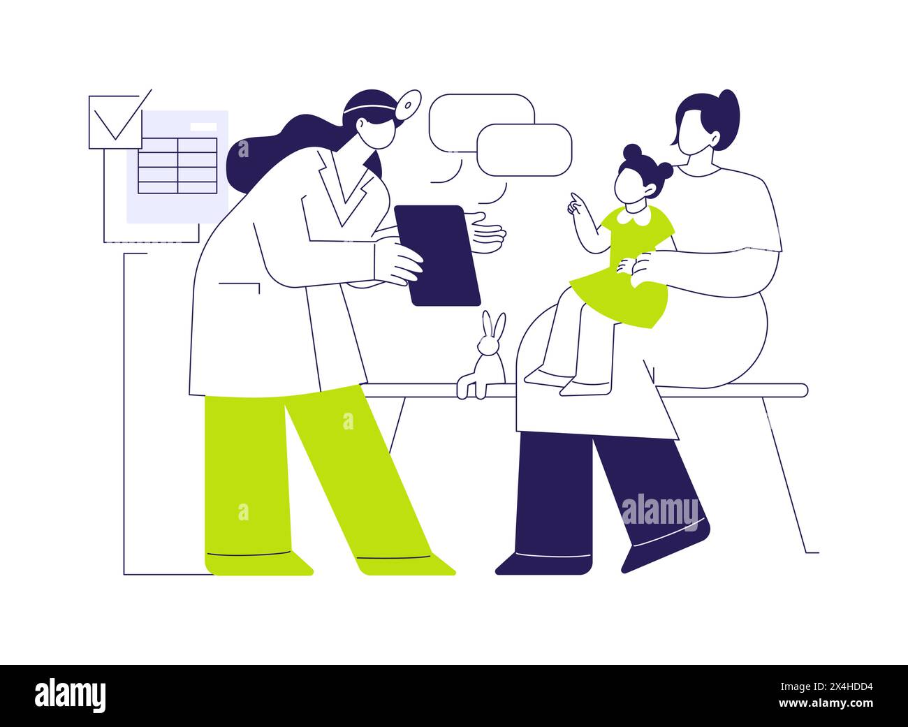 Child yearly health check-up abstract concept vector illustration Stock ...