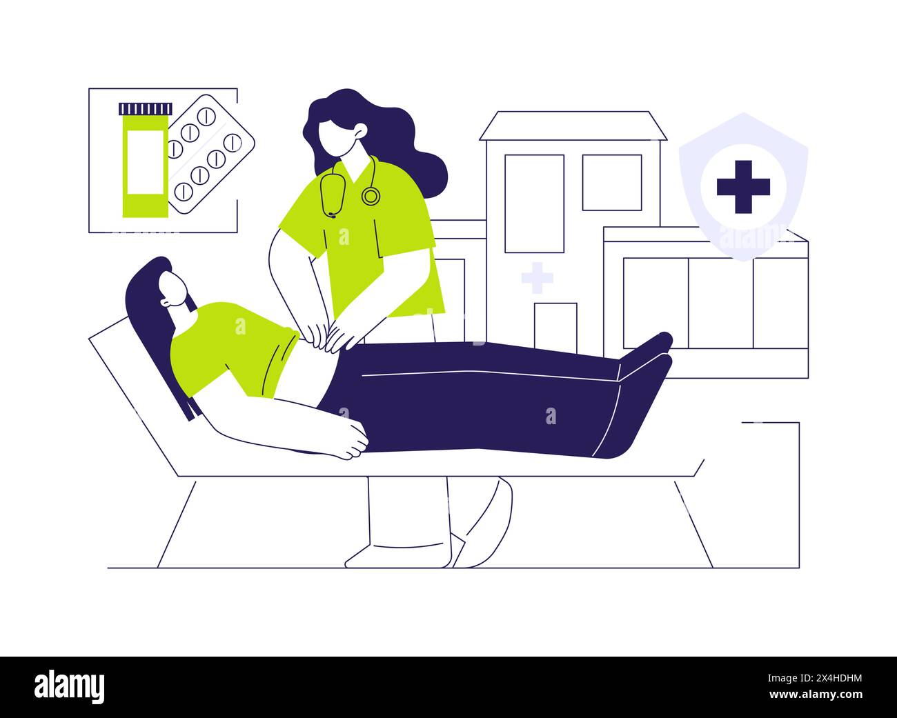 Abdominal exam abstract concept vector illustration Stock Vector Image ...