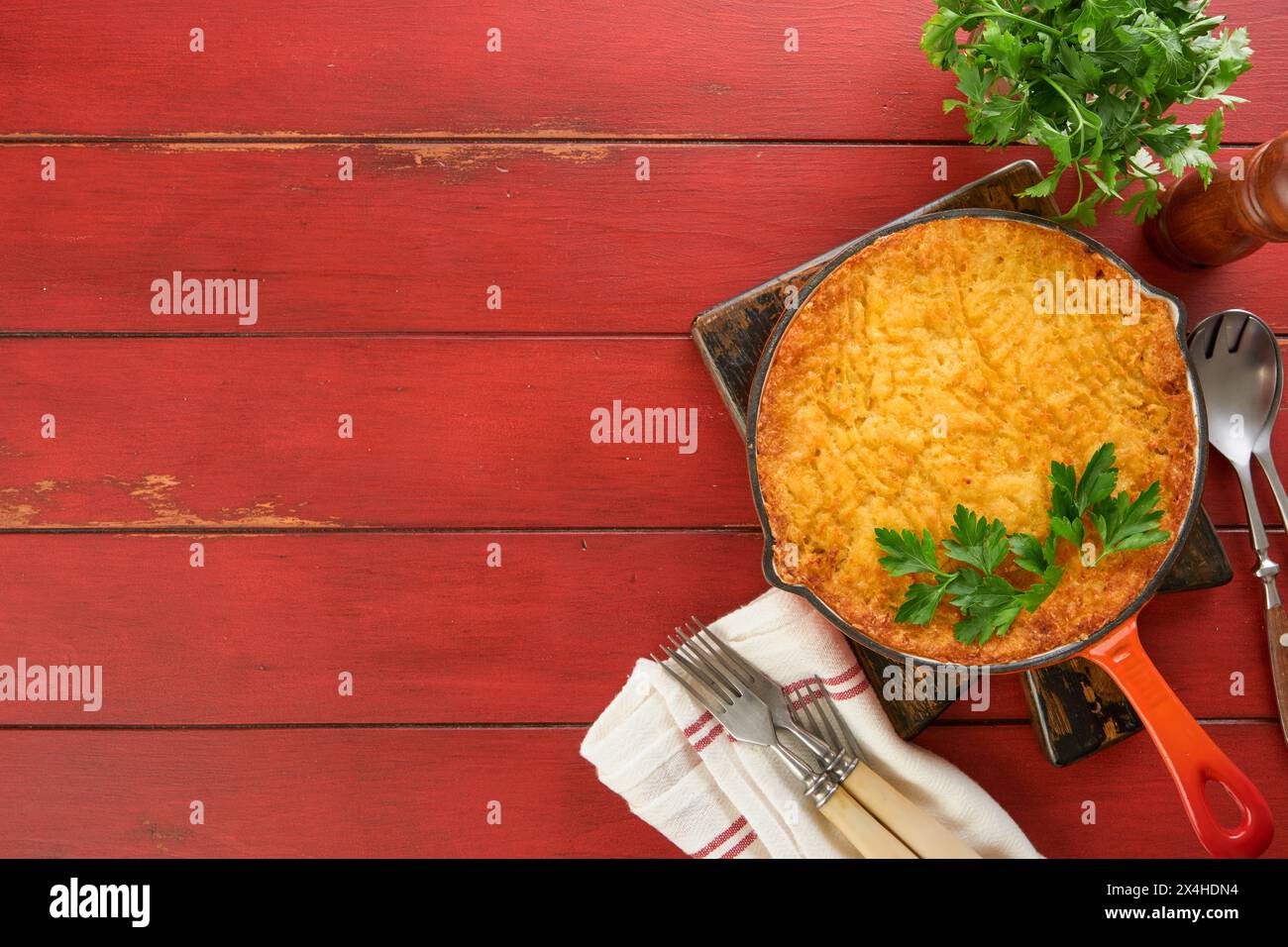 Shepherd's Pie with ground beef, peas, carrots, onions, potato and ...