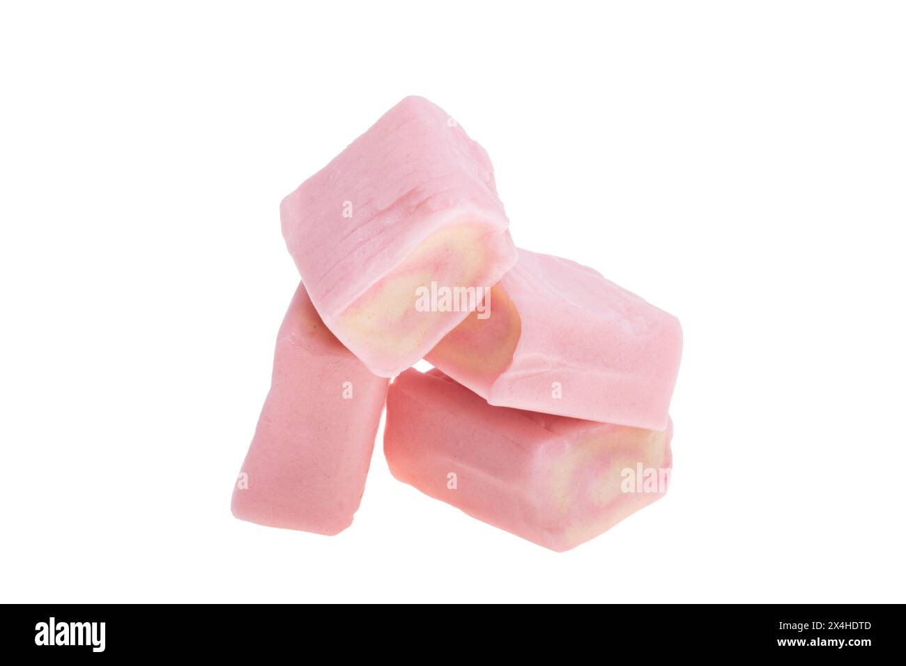 pink chewy candy isolated on white background Stock Photo - Alamy