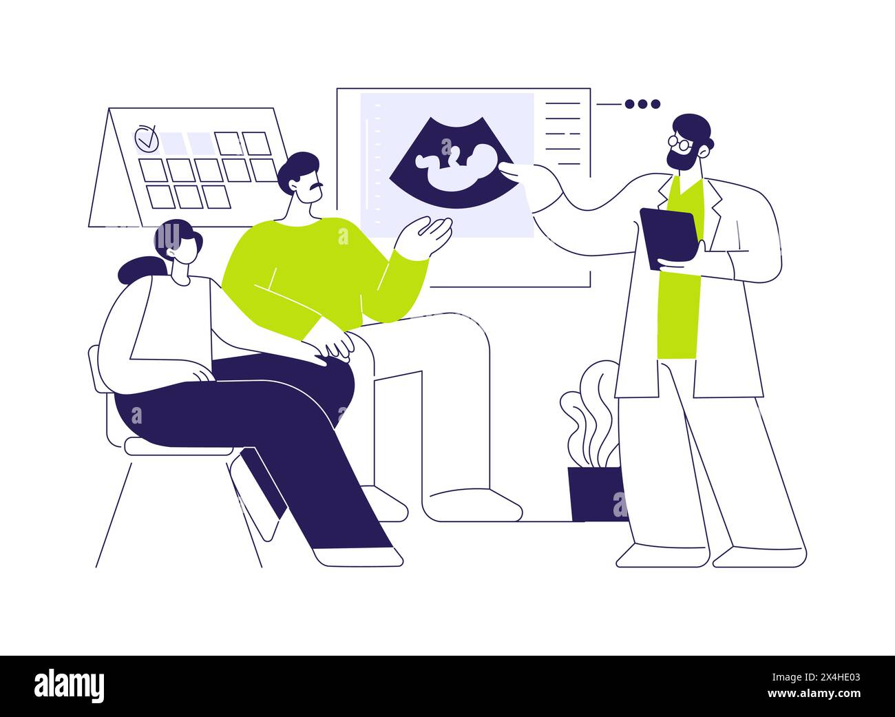 Fertility testing and counseling abstract concept vector illustration ...