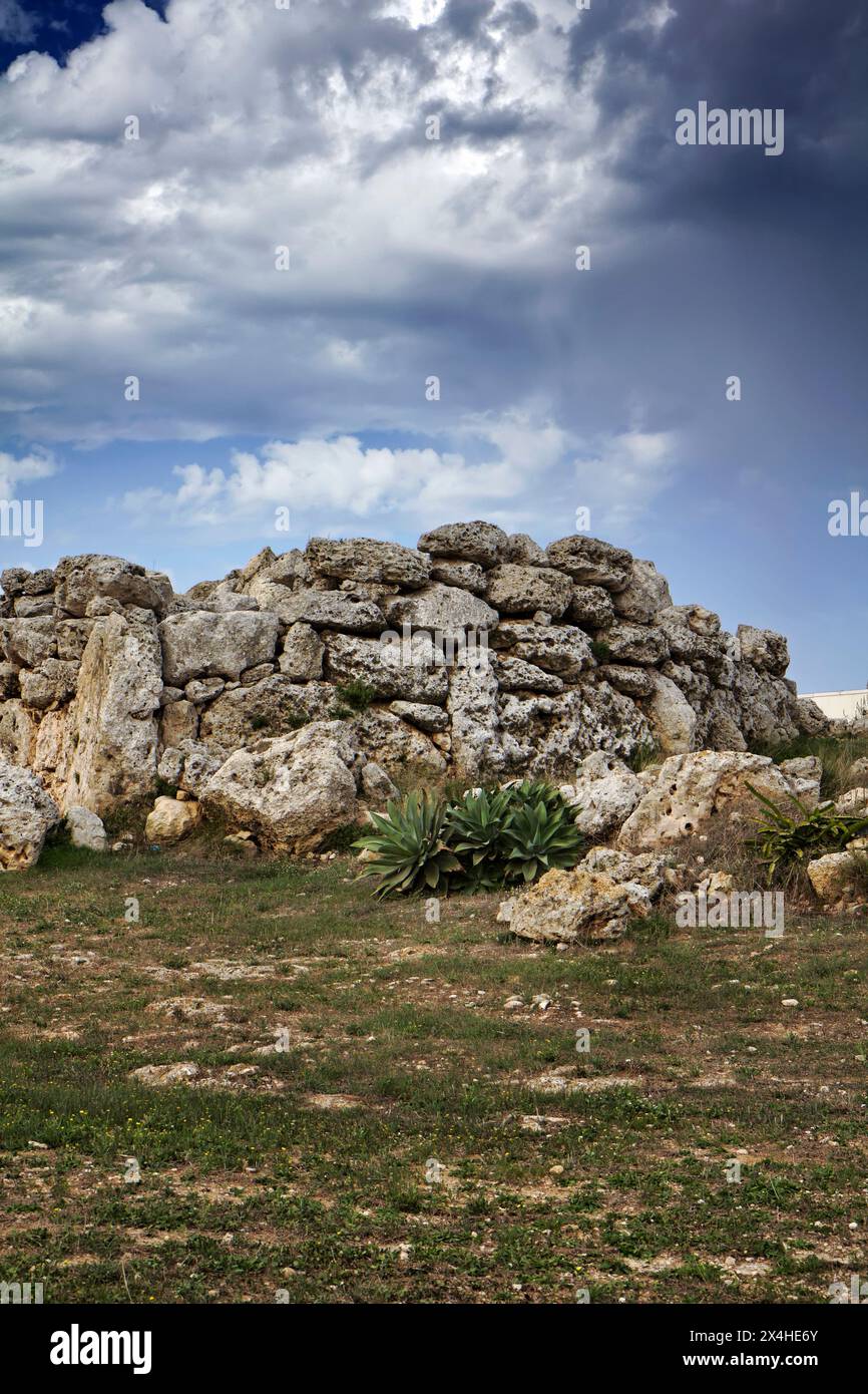 Malta Island, Gozo, the ruins of Ggantija Temples (3600-3000 BC), the ...