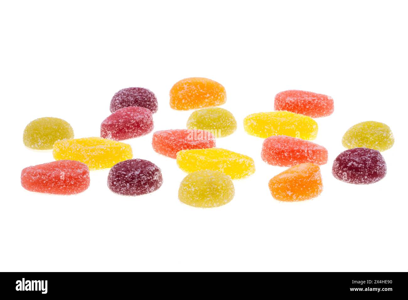 fruit gummy candies isolated on white background Stock Photo - Alamy