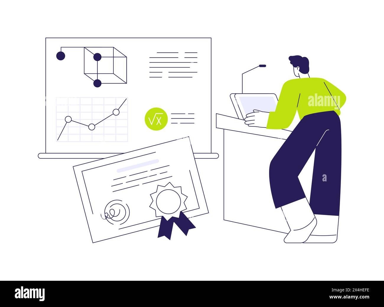 Digital podium abstract concept vector illustration Stock Vector Image ...