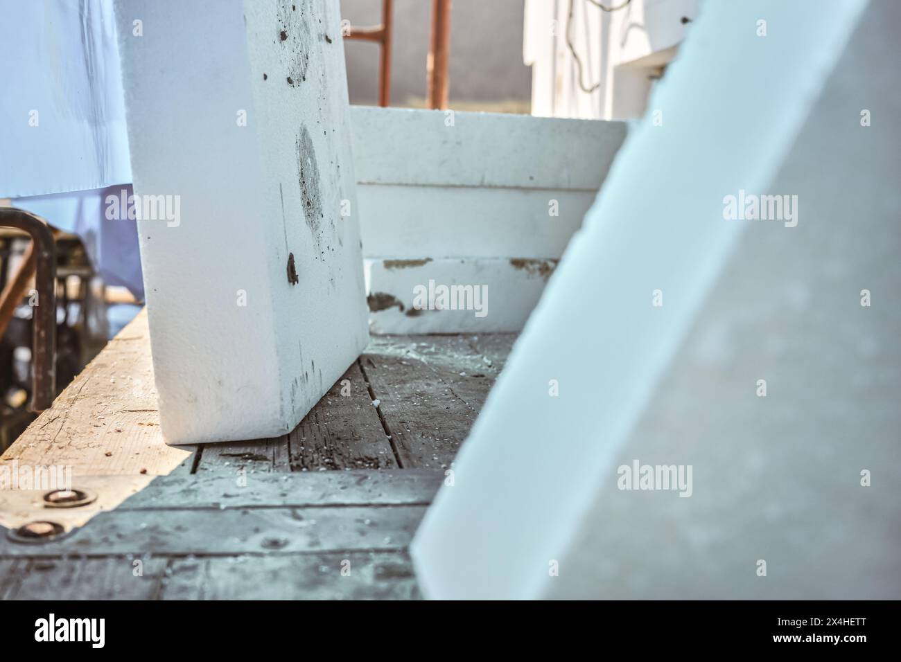 White polystyrene foam board blocks for heat insulation ready at ...