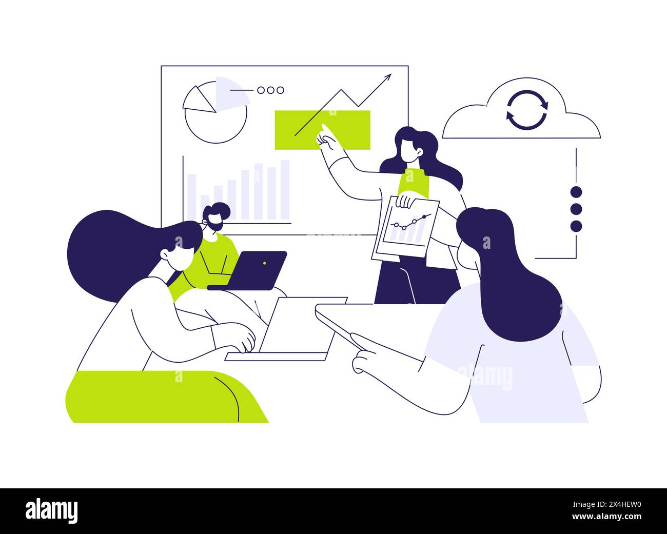 Synchronized access abstract concept vector illustration Stock Vector ...