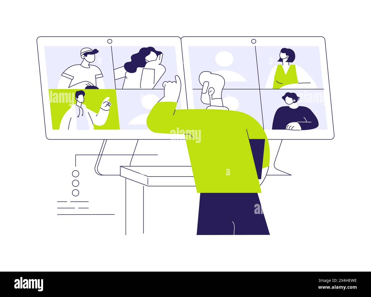 Video conferencing abstract concept vector illustration Stock Vector ...