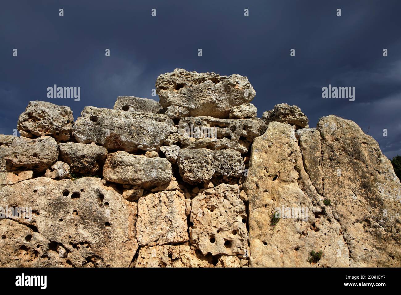 Malta Island, Gozo, the ruins of Ggantija Temples (3600-3000 BC), the ...