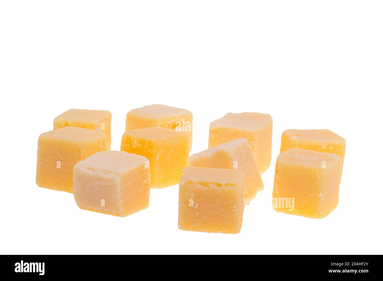 cheese cubes isolated on white background Stock Photo - Alamy
