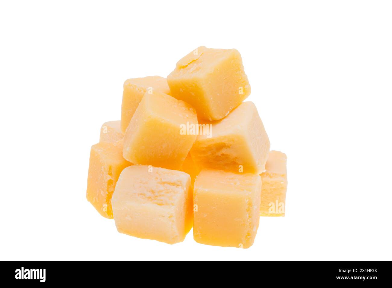 cheese cubes isolated on white background Stock Photo - Alamy