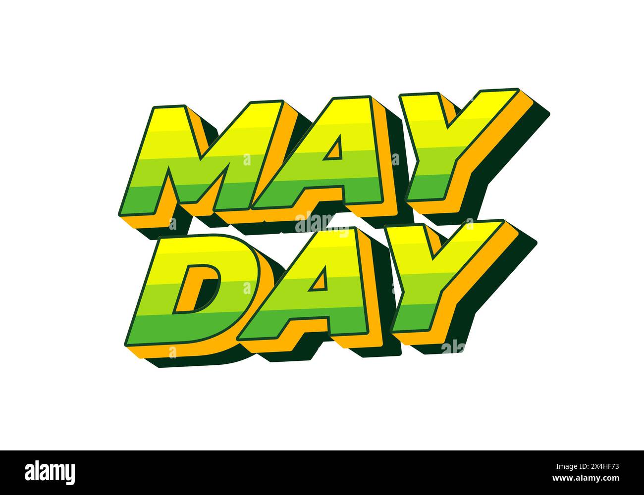 May day. Text effect design in 3D style with good colors Stock Vector ...