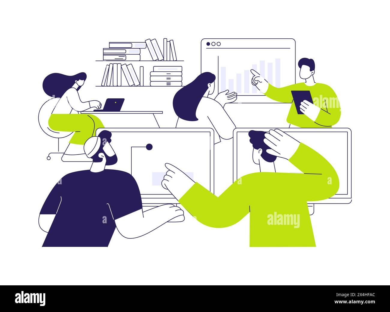 Workspace abstract concept vector illustration Stock Vector Image & Art ...