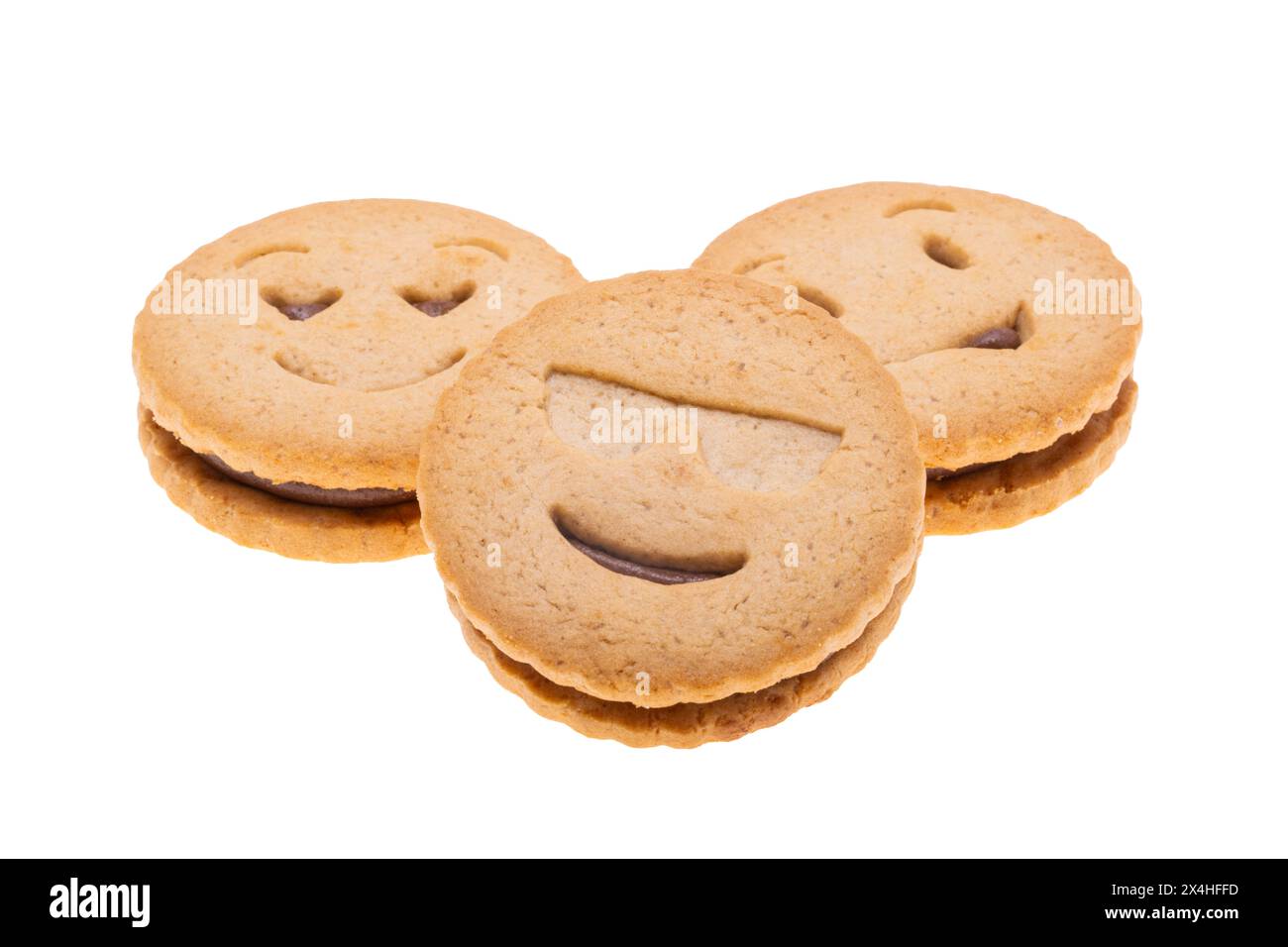 cookies smiley isolated on white background Stock Photo - Alamy