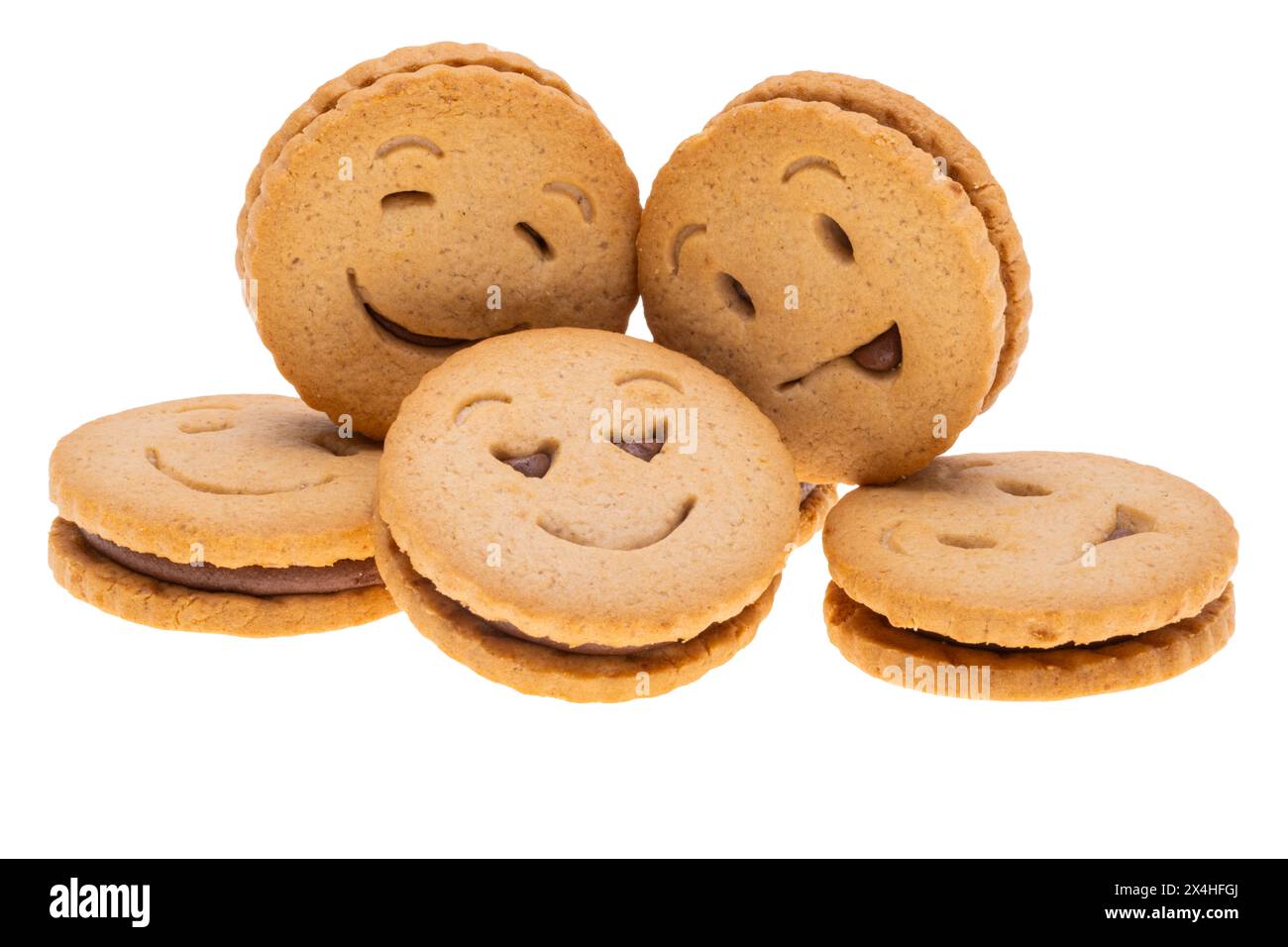 cookies smiley isolated on white background Stock Photo - Alamy