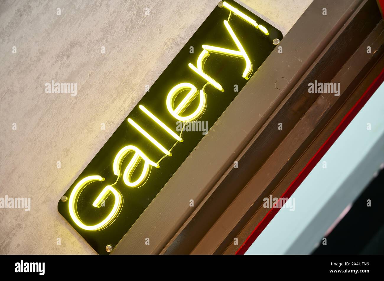 Neon sign above entrance hi-res stock photography and images - Alamy