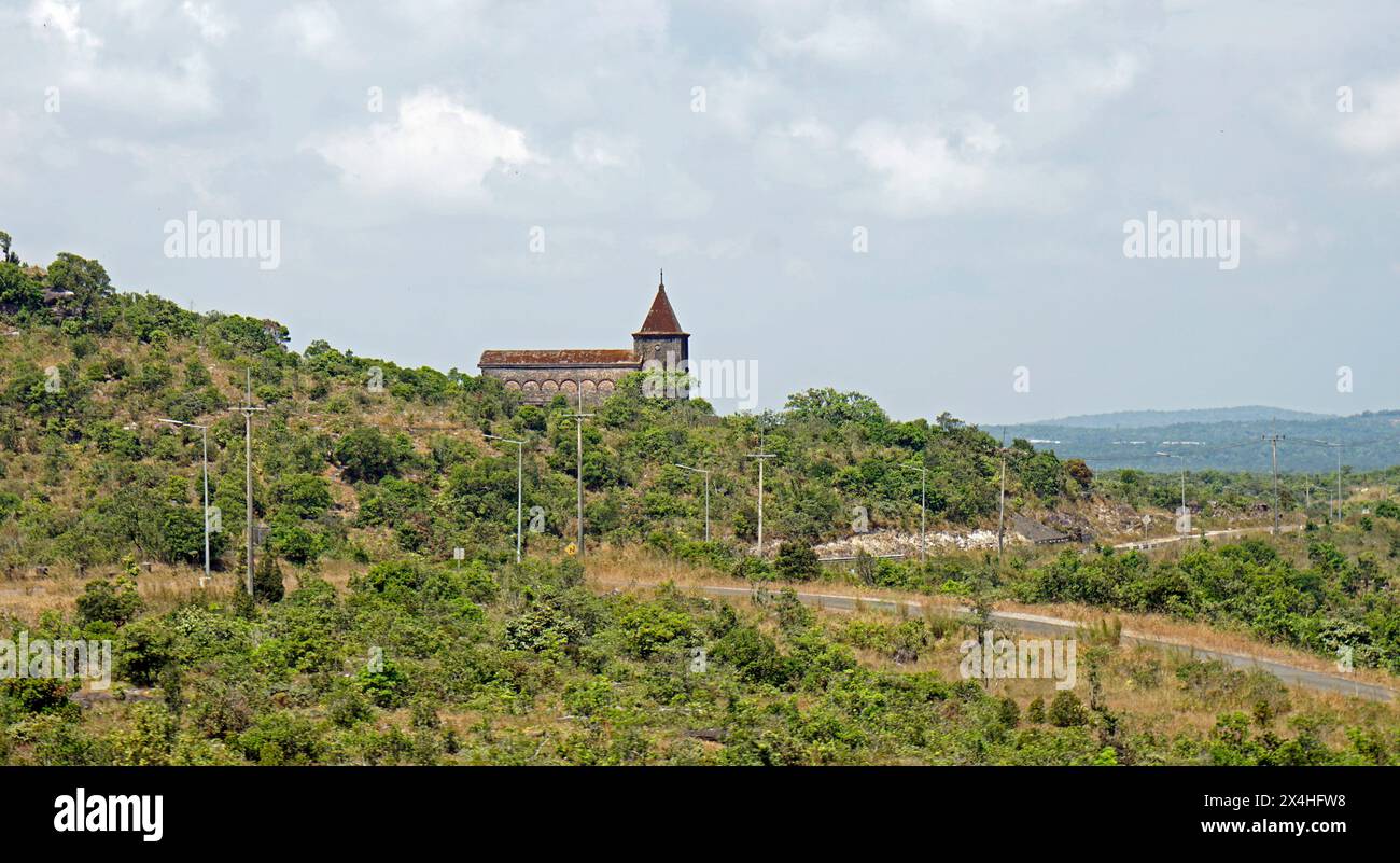 old run down church in bokor hills in cambodia Stock Photo - Alamy