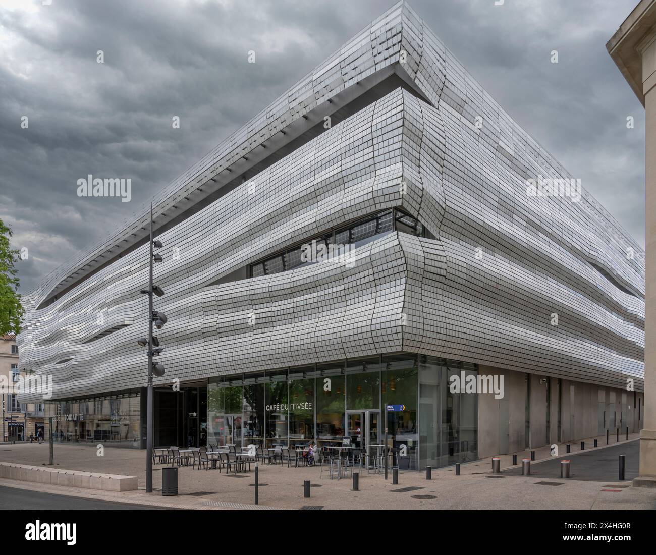 Nîmes, France - 04 17 2024: View the facade of the Museum of Romanity ...