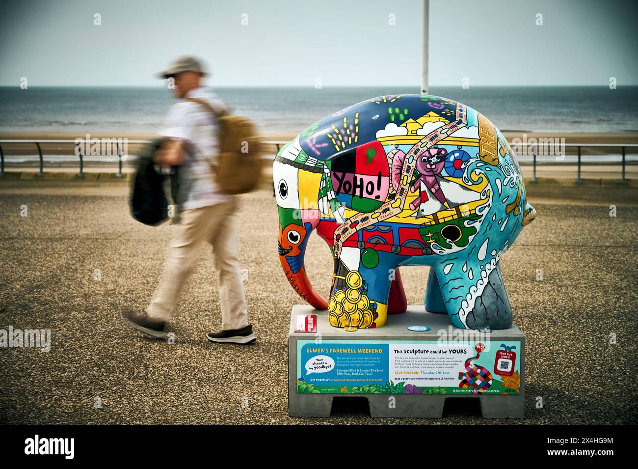 Elmer the patchwork elephants Big Blackpool Parade in aid of a local ...