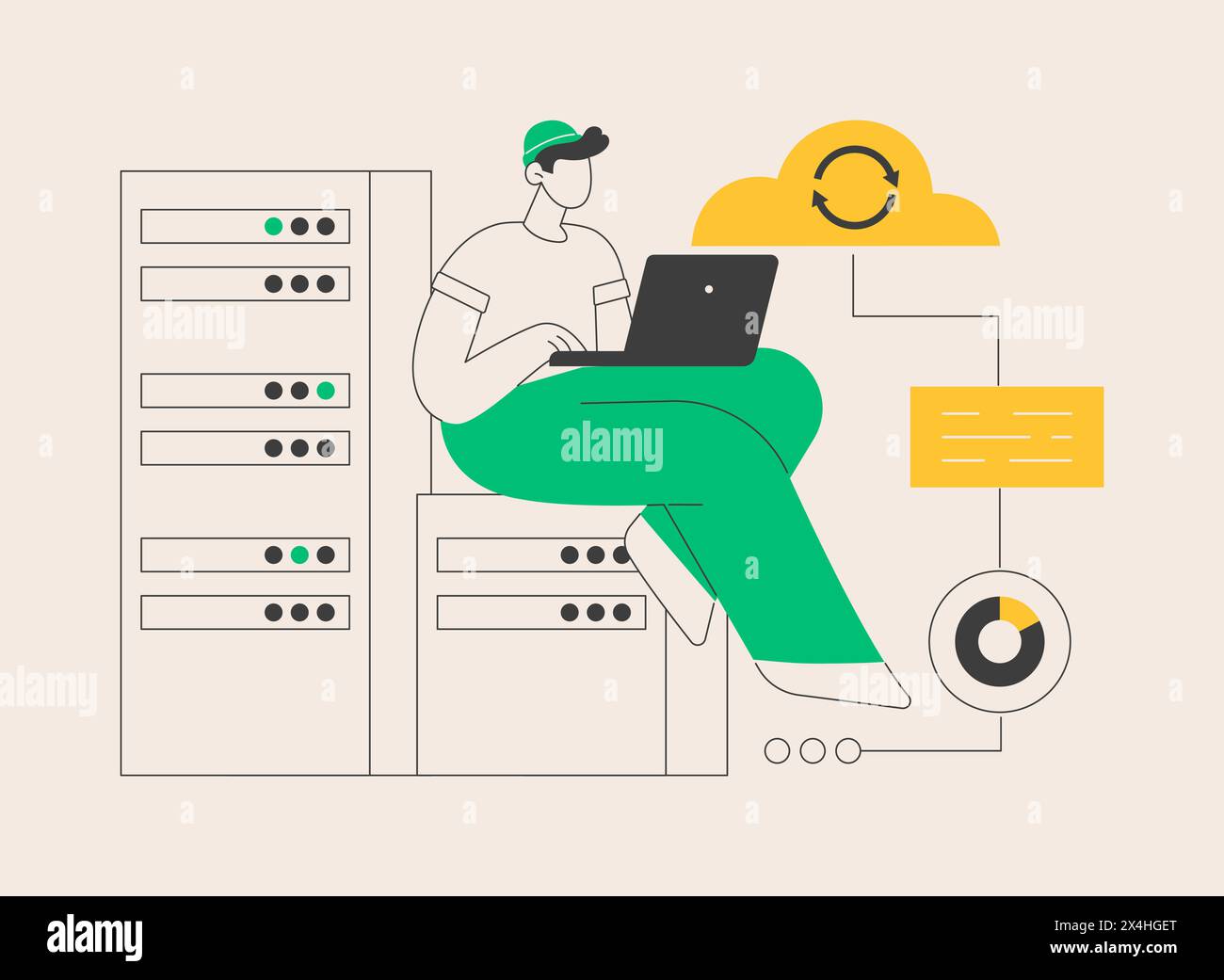 Backup Server Abstract Concept Vector Illustration Stock Vector Image And Art Alamy