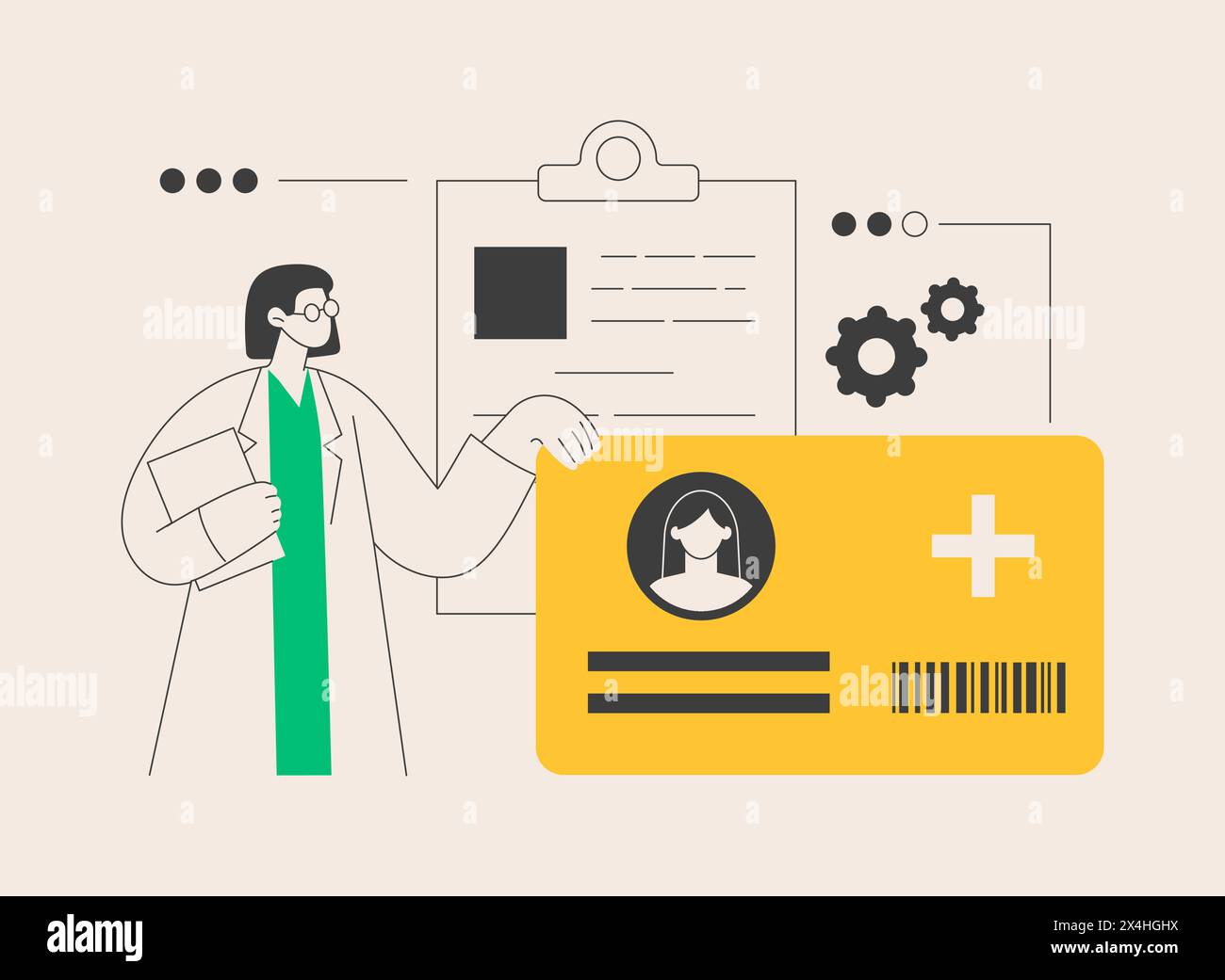 Healthcare smart card abstract concept vector illustration Stock Vector ...