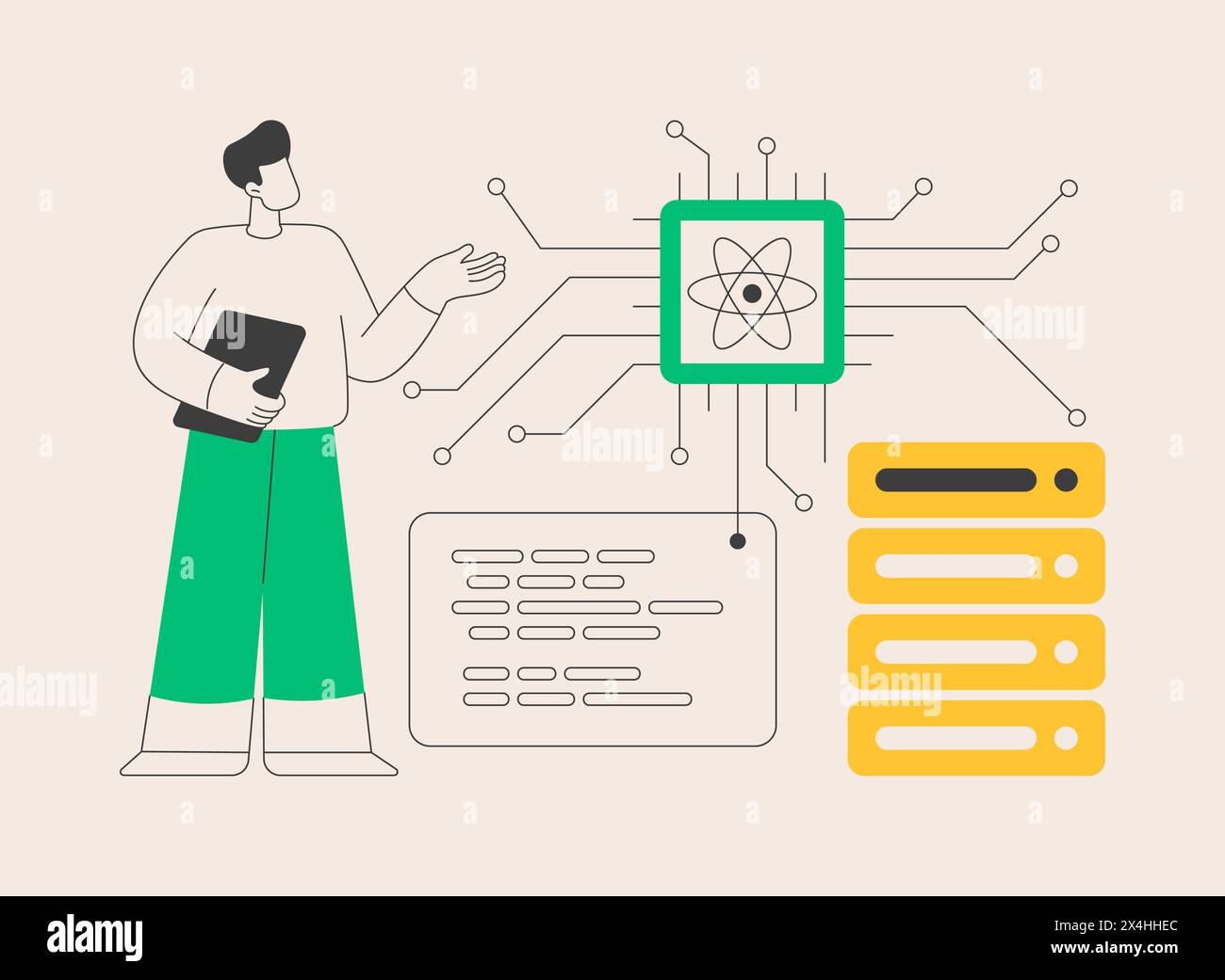 Quantum computing abstract concept vector illustration Stock Vector Image & Art - Alamy