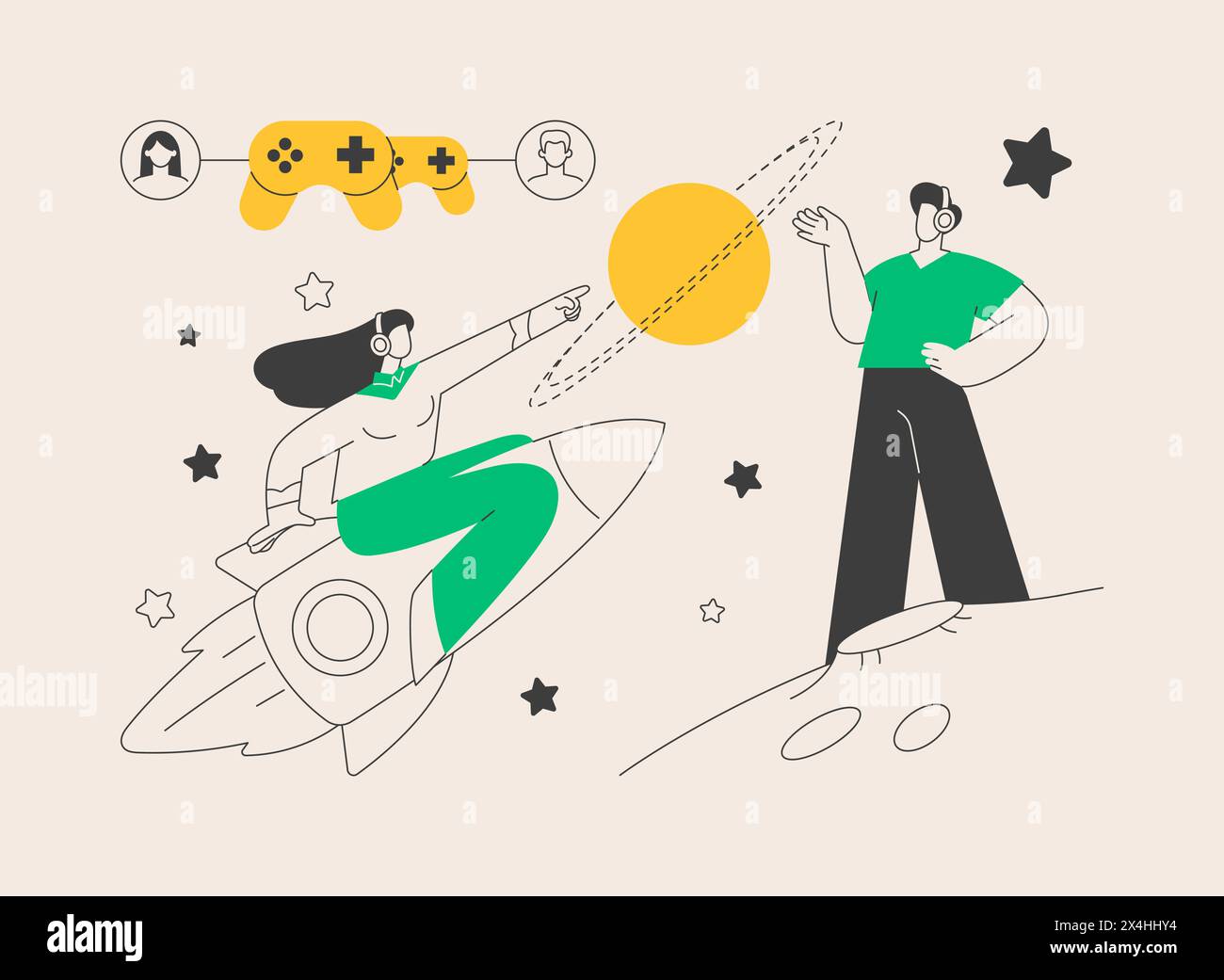 eSports collaboration abstract concept vector illustration Stock Vector ...