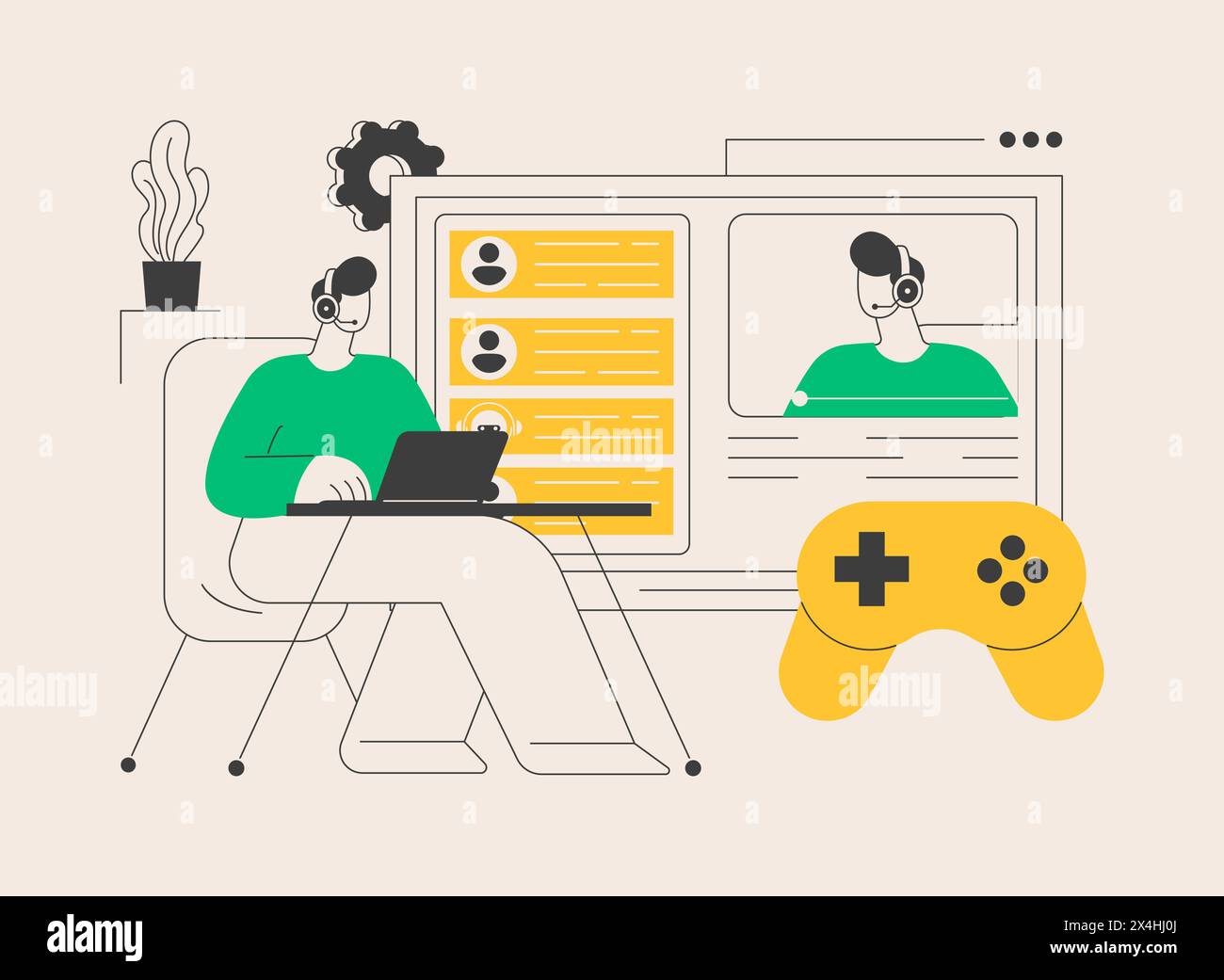 E-sport game streaming abstract concept vector illustration Stock ...