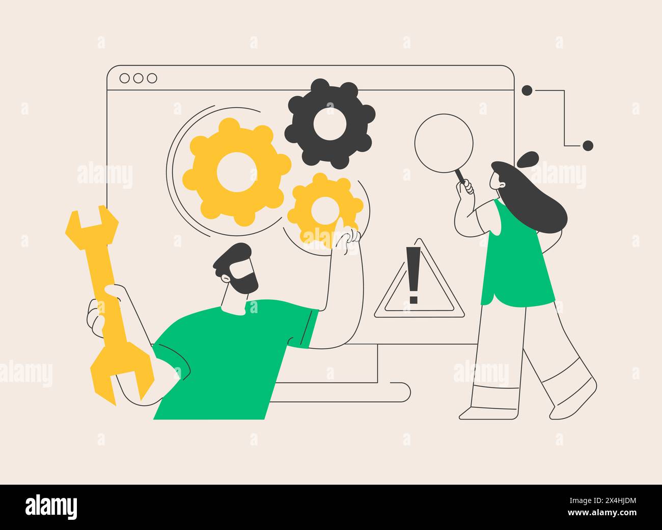 Computer troubleshooting abstract concept vector illustration Stock Vector Image & Art - Alamy