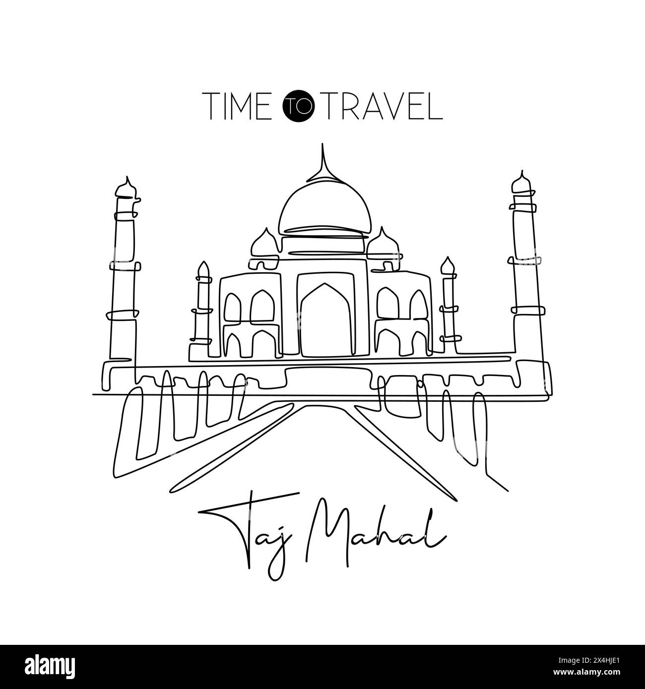 Taj mahal drawing hi-res stock photography and images - Alamy