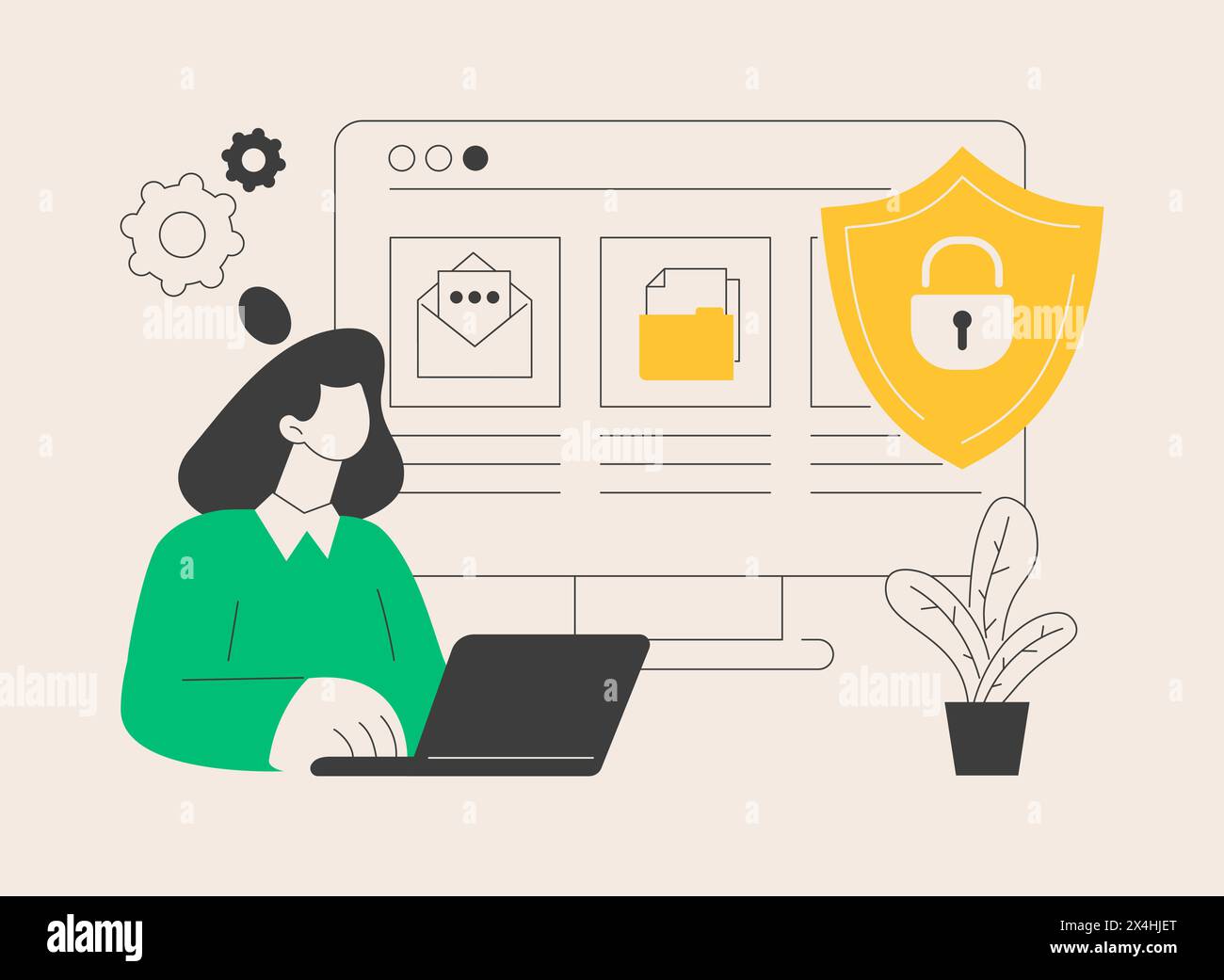 Digital ethics and privacy abstract concept vector illustration Stock ...