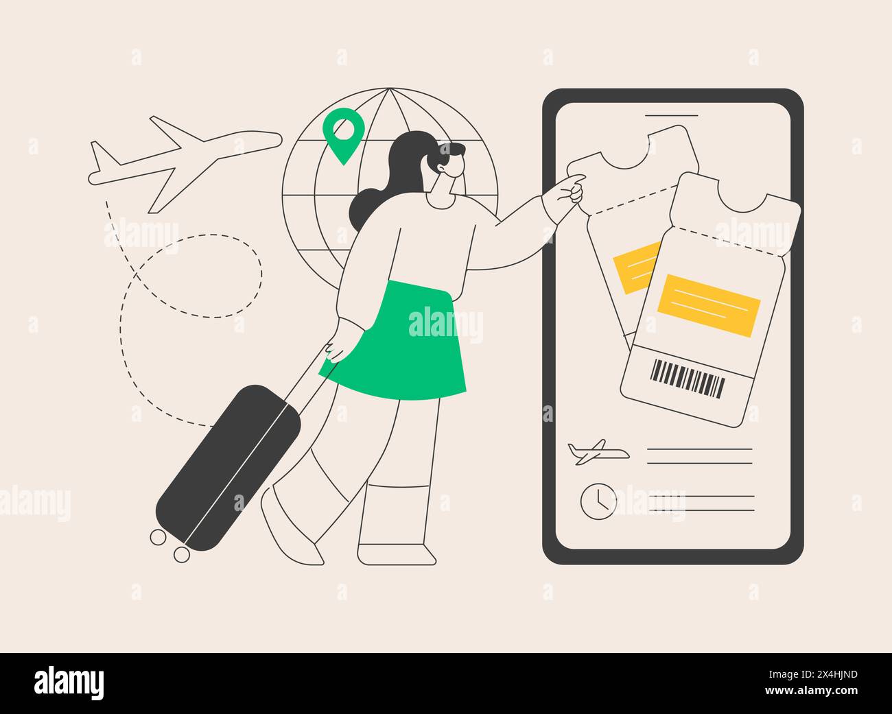 Buying tickets online abstract concept vector illustration Stock Vector ...