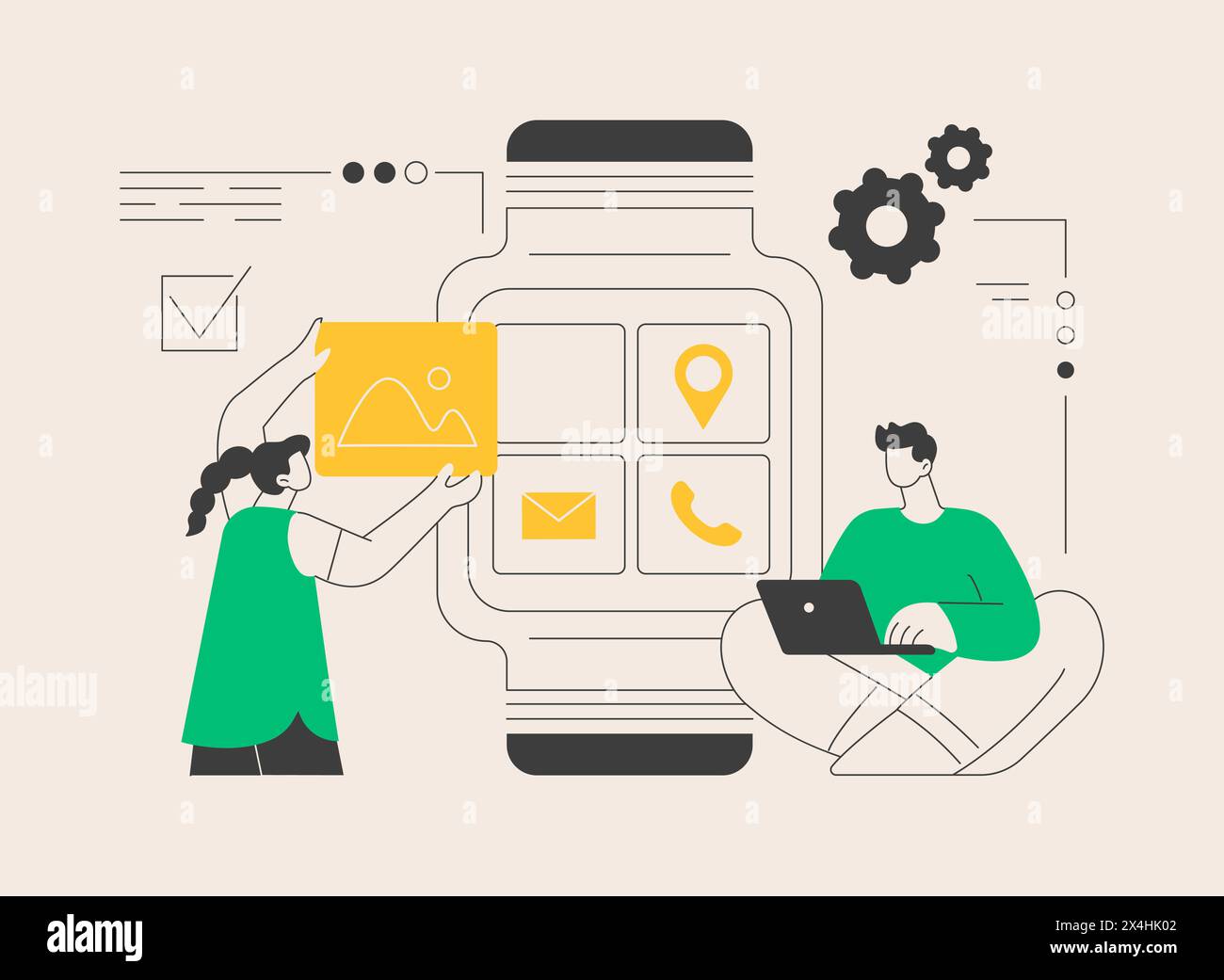 Smartwatches mobile apps development abstract concept vector illustration Stock Vector Image ...