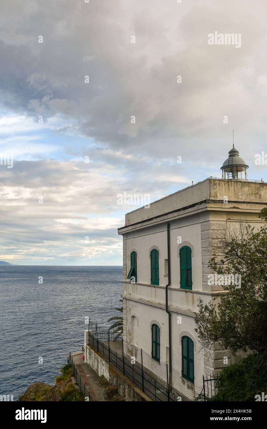 The lighthouse built in 1870, with a tower 12 meters high, where a ...