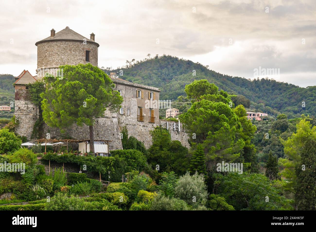 View of the Brown Castle, a historic military fortress now torned in a ...