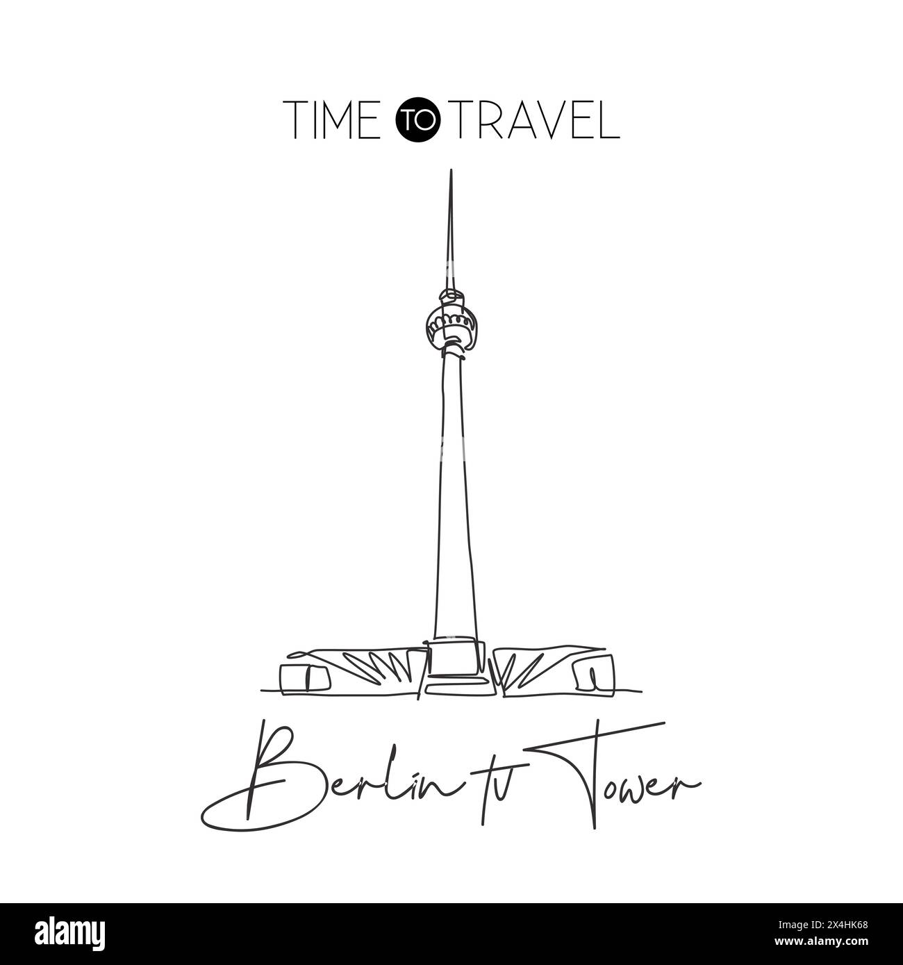 Tv tower in berlin tower Stock Vector Images - Alamy