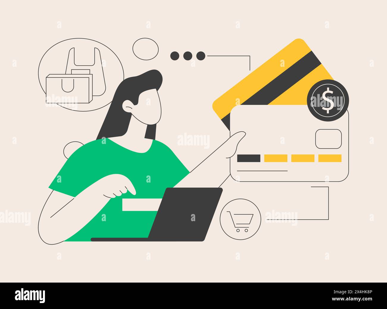 Plastic money abstract concept vector illustration Stock Vector Image ...