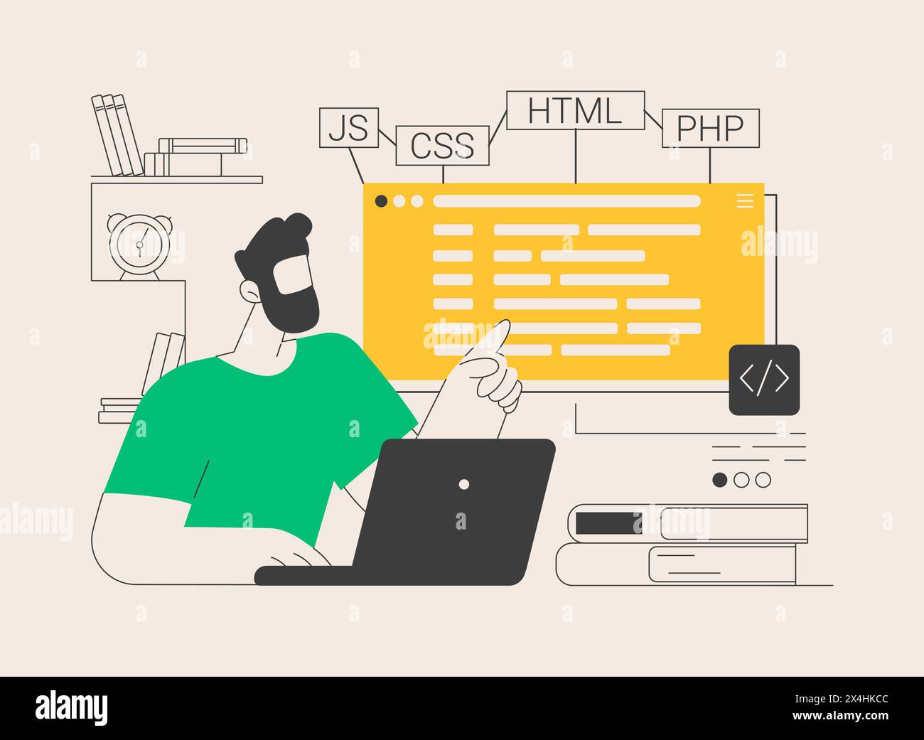 Advanced computer skills abstract concept vector illustration Stock ...